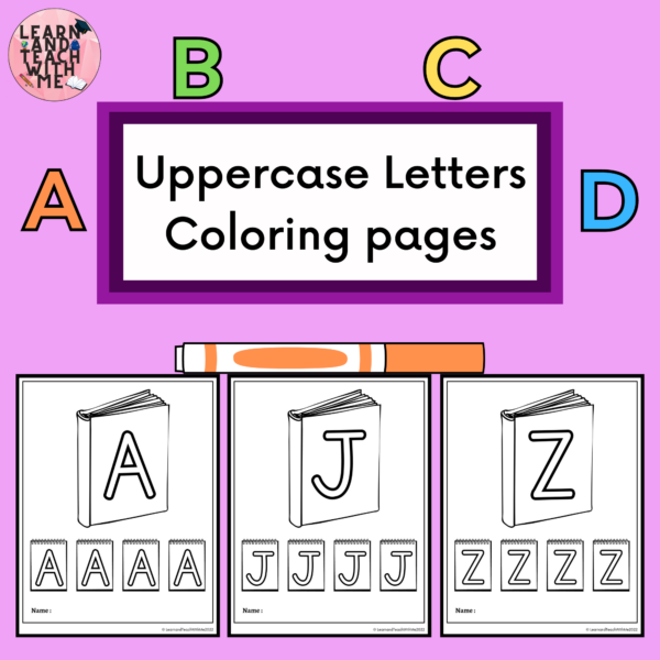 Alphabet Coloring Pages Uppercase Letters Worksheets | Made By Teachers