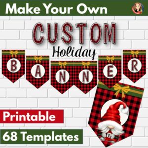Holiday Christmas Banner Pennants for Bulletin Board and Party | Made ...