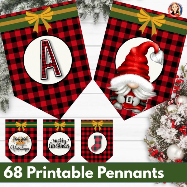 Holiday Christmas Banner Pennants for Bulletin Board and Party - Made ...