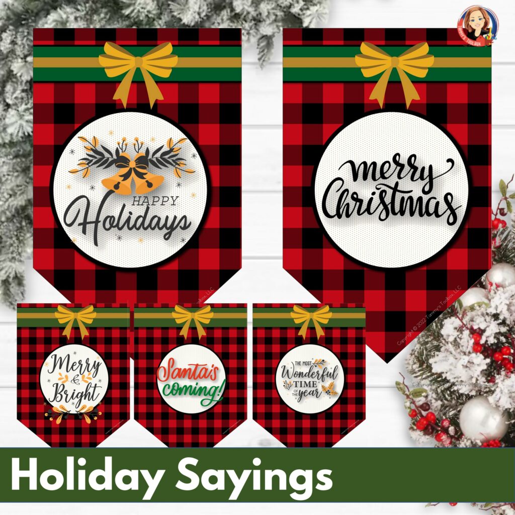 Holiday Christmas Banner Pennants for Bulletin Board and Party | Made ...