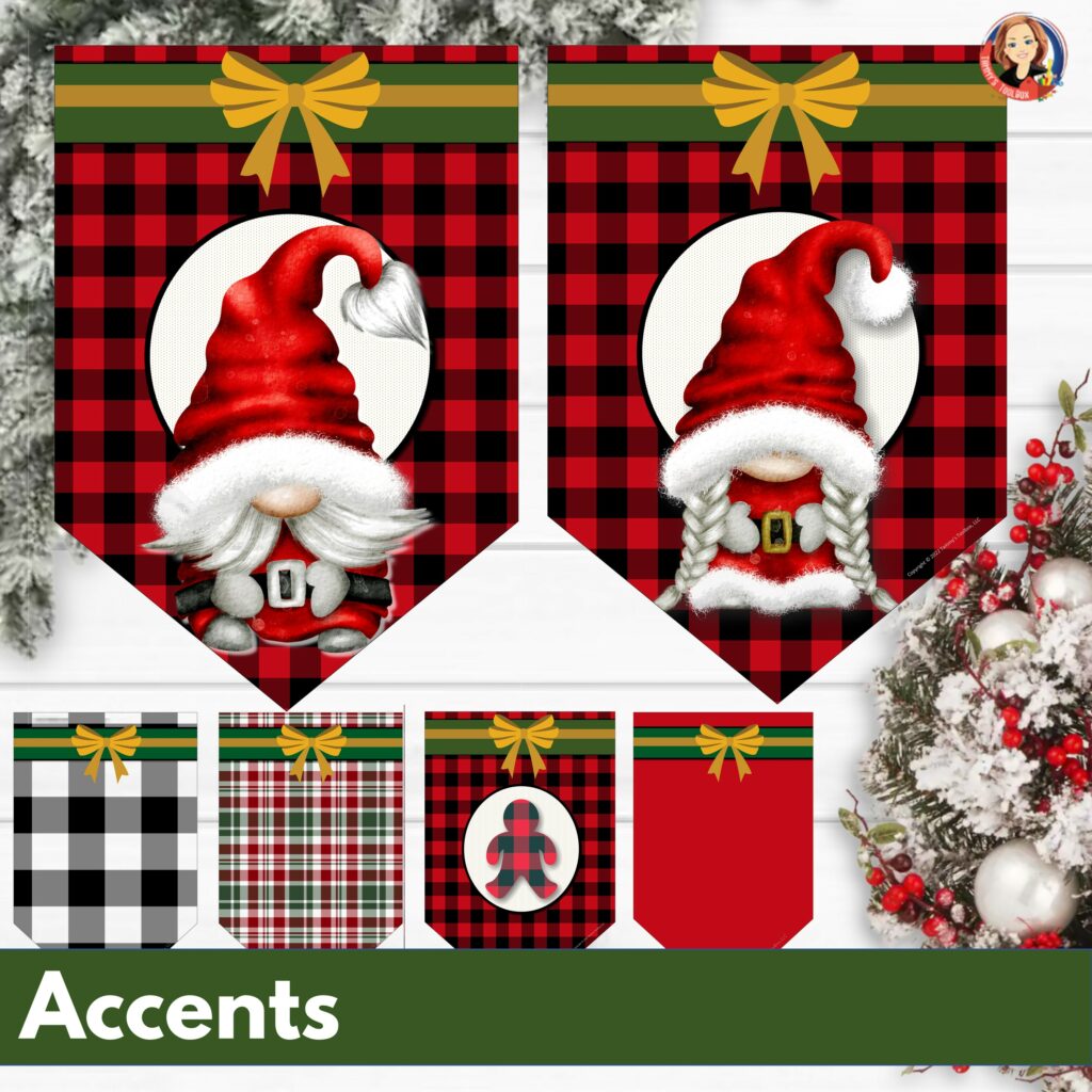 Holiday Christmas Banner Pennants for Bulletin Board and Party | Made ...