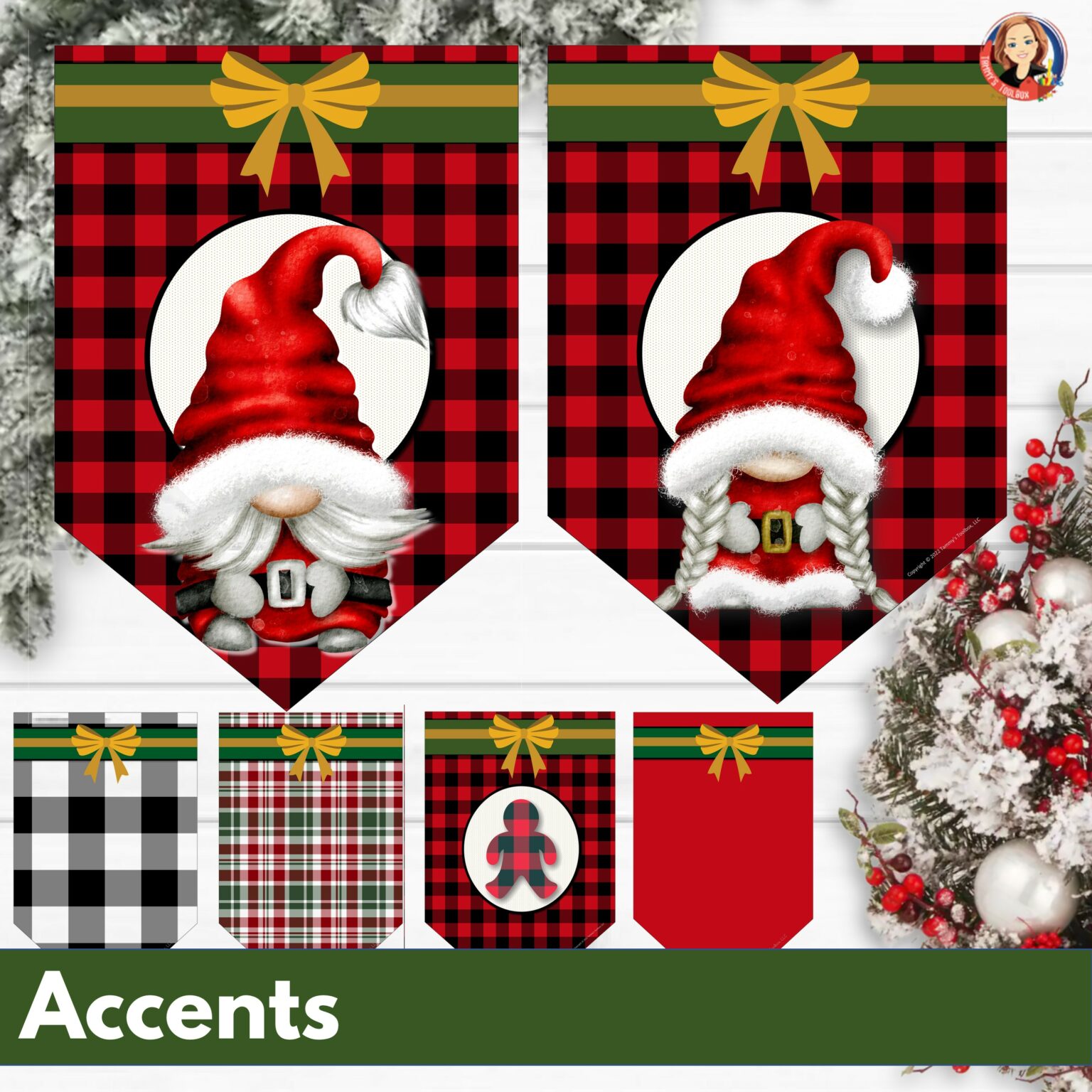 Holiday Christmas Banner Pennants for Bulletin Board and Party | Made ...