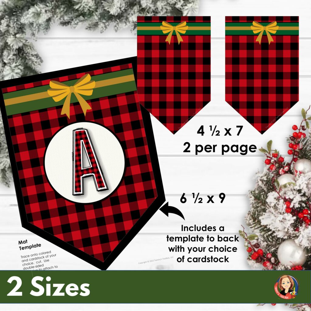 Holiday Christmas Banner Pennants for Bulletin Board and Party | Made ...