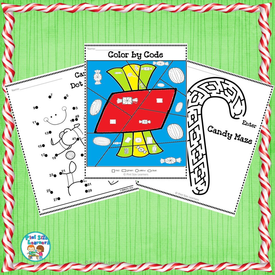 Christmas Candy Shape Sorting Activities and Worksheets | PreK and ...