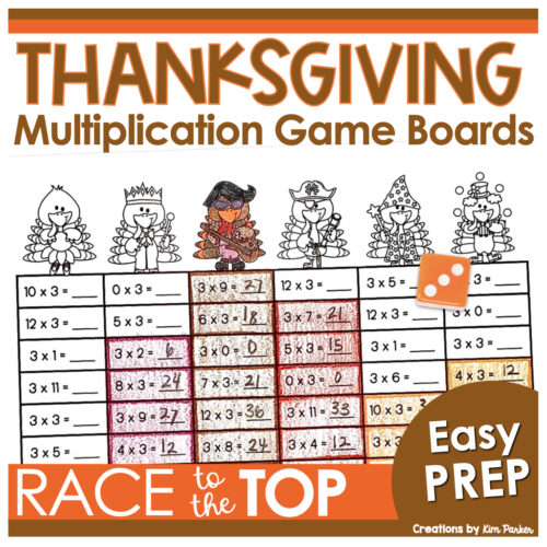 Thanksgiving Math Games for Multiplication Fact Fluency | Made By Teachers