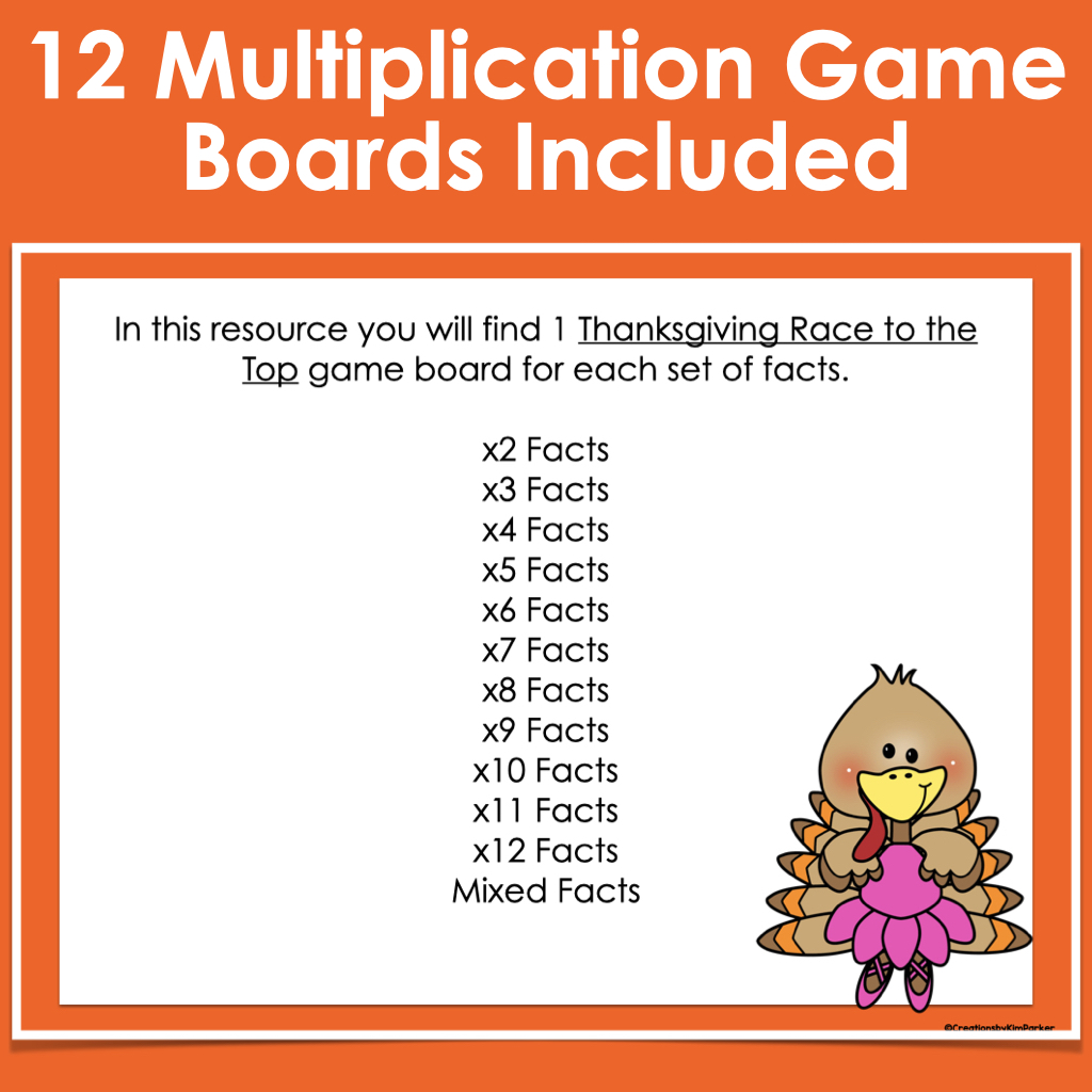 Thanksgiving Math Games for Multiplication Fact Fluency | Made By Teachers