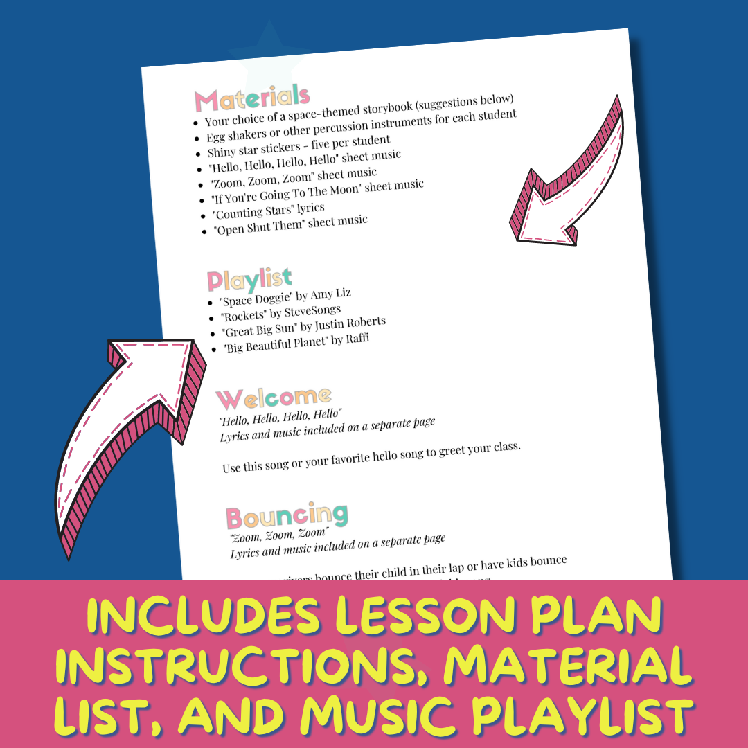Music Lesson Plan | Sun, Moon, Stars, and Space | Movement and Musical ...