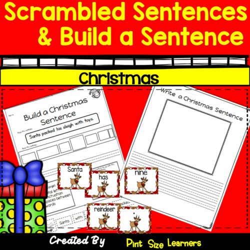 Christmas Scrambled Sentences | Cut and Paste Sentences | Writing ...