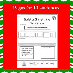 Christmas Scrambled Sentences | Cut and Paste Sentences | Writing ...