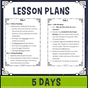 Olive the Other Reindeer Book Study | Unit Lesson Plans and Activities ...