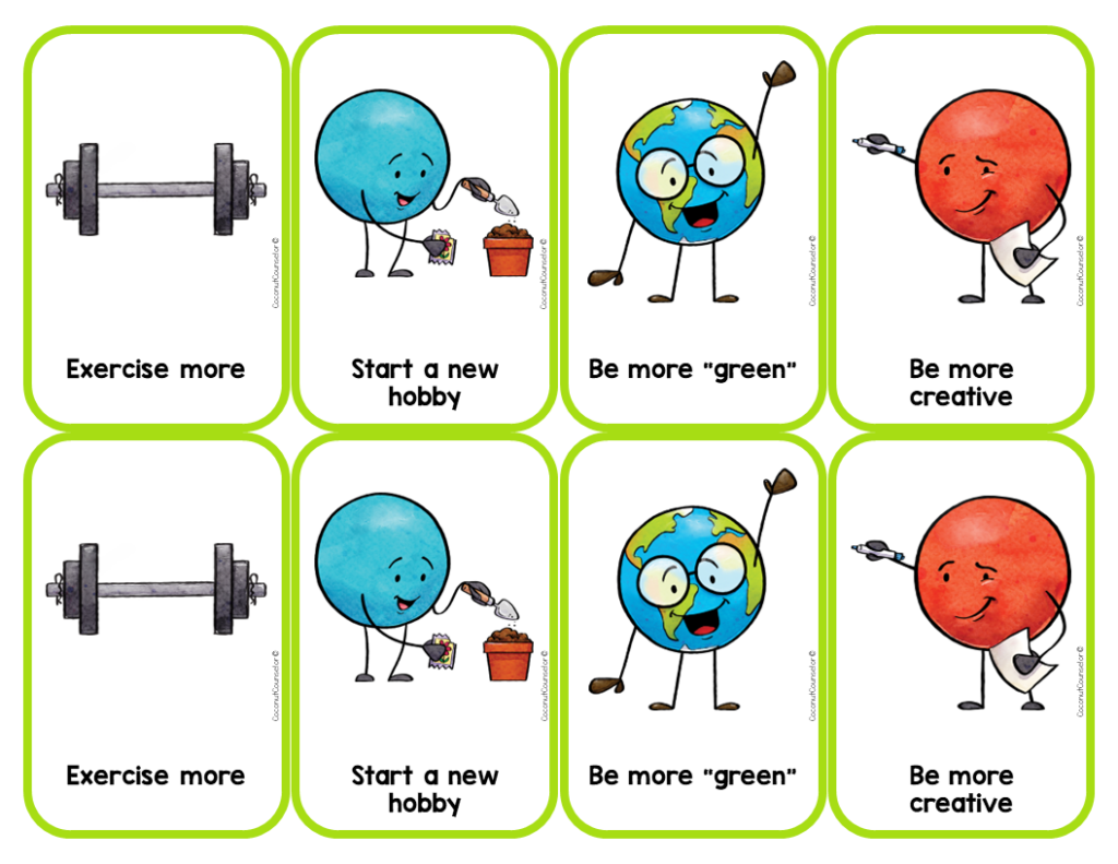 Goal Setting Matching Card Game | Made By Teachers