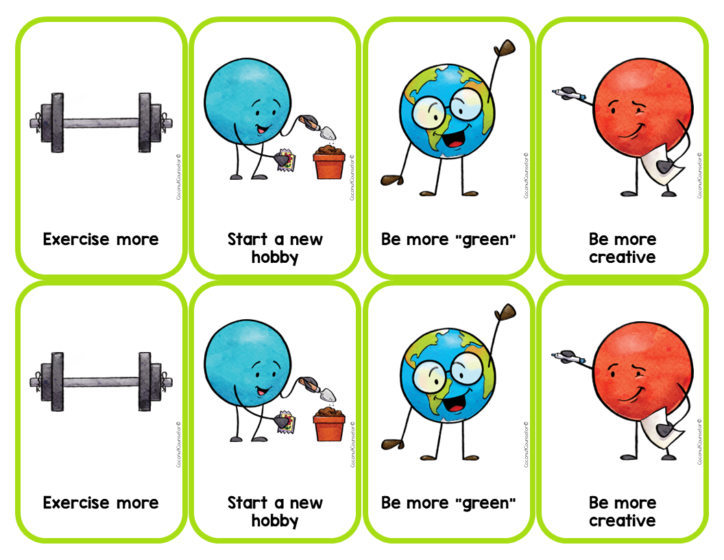 Goal Setting Matching Card Game | Made By Teachers