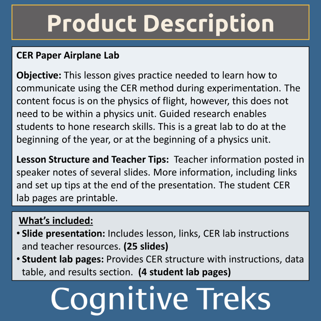 CER Paper Airplane Lab | Physics & Engineering STEM Activity | Design ...