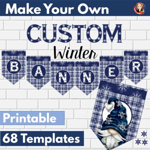 Winter Bulletin Board Banner and Party Pennants | Made By Teachers