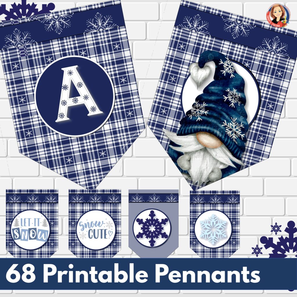 Winter Bulletin Board Banner and Party Pennants | Made By Teachers