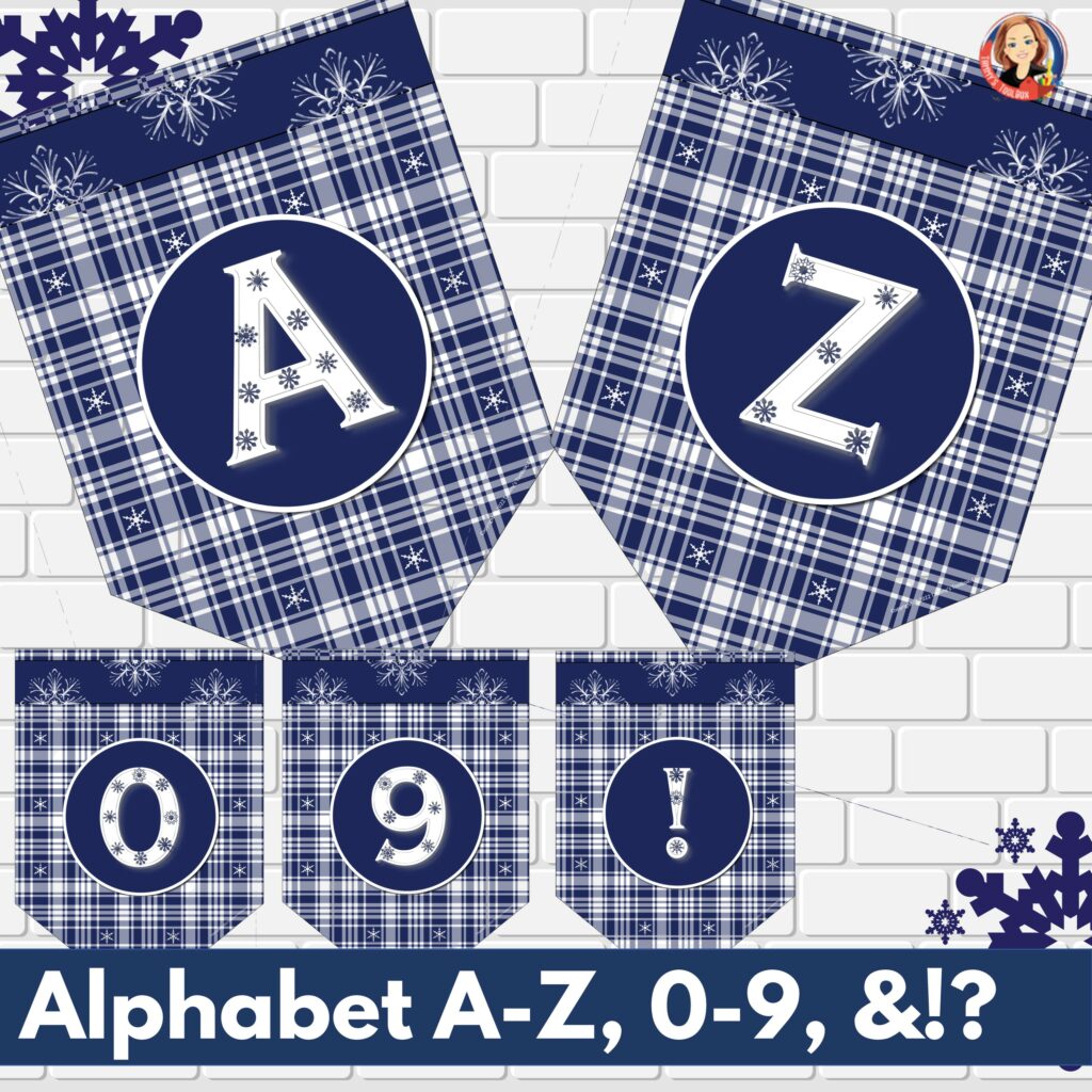 Winter Bulletin Board Banner and Party Pennants | Made By Teachers