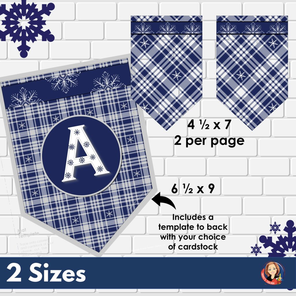 Winter Bulletin Board Banner and Party Pennants - Made By Teachers
