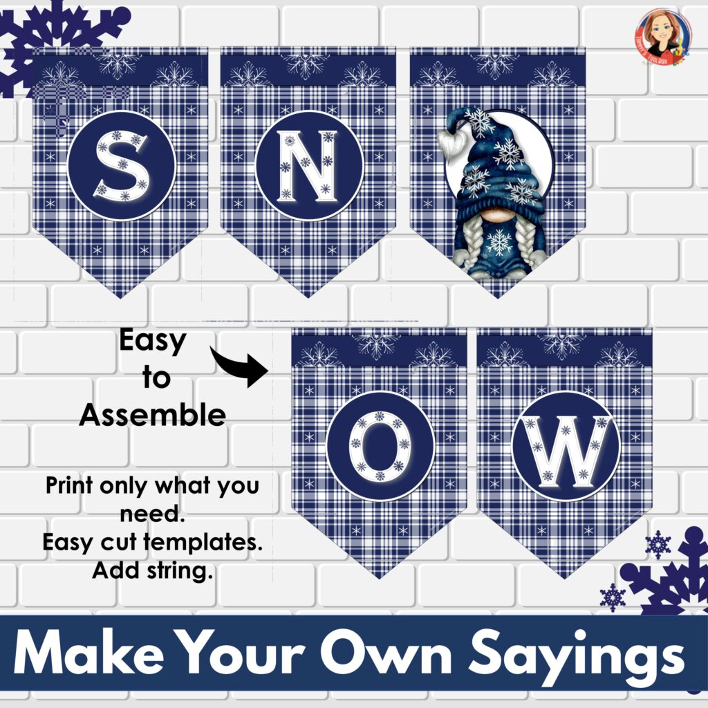 Winter Bulletin Board Banner and Party Pennants | Made By Teachers