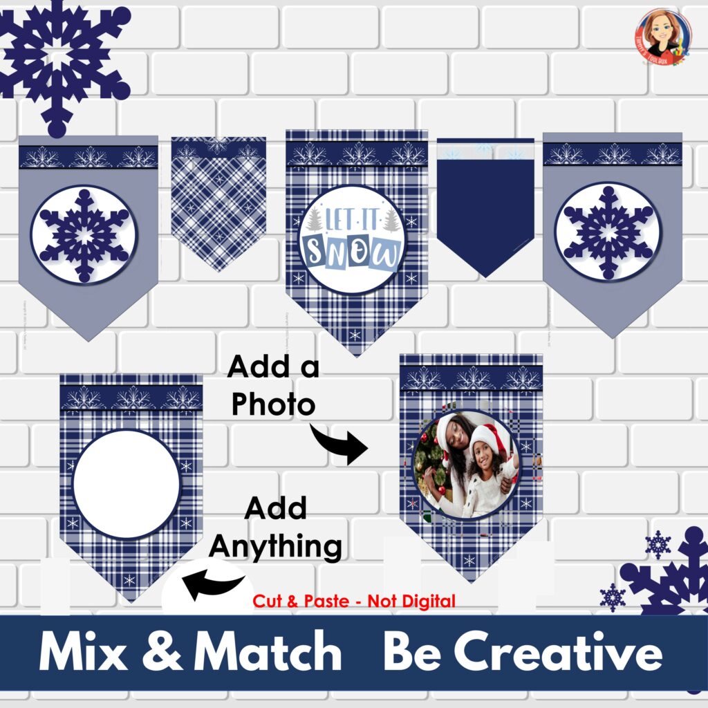 Winter Bulletin Board Banner and Party Pennants - Made By Teachers