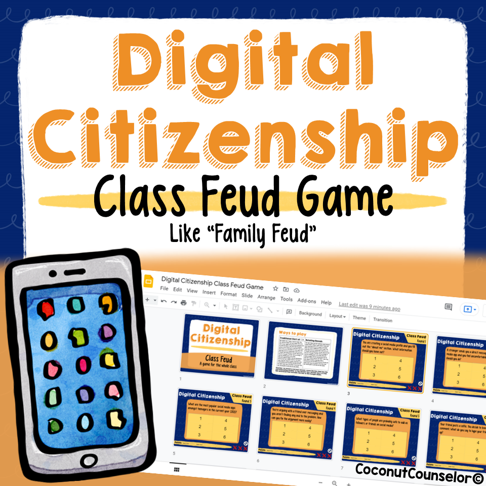 Digital Citizenship Class Feud Game | Made By Teachers