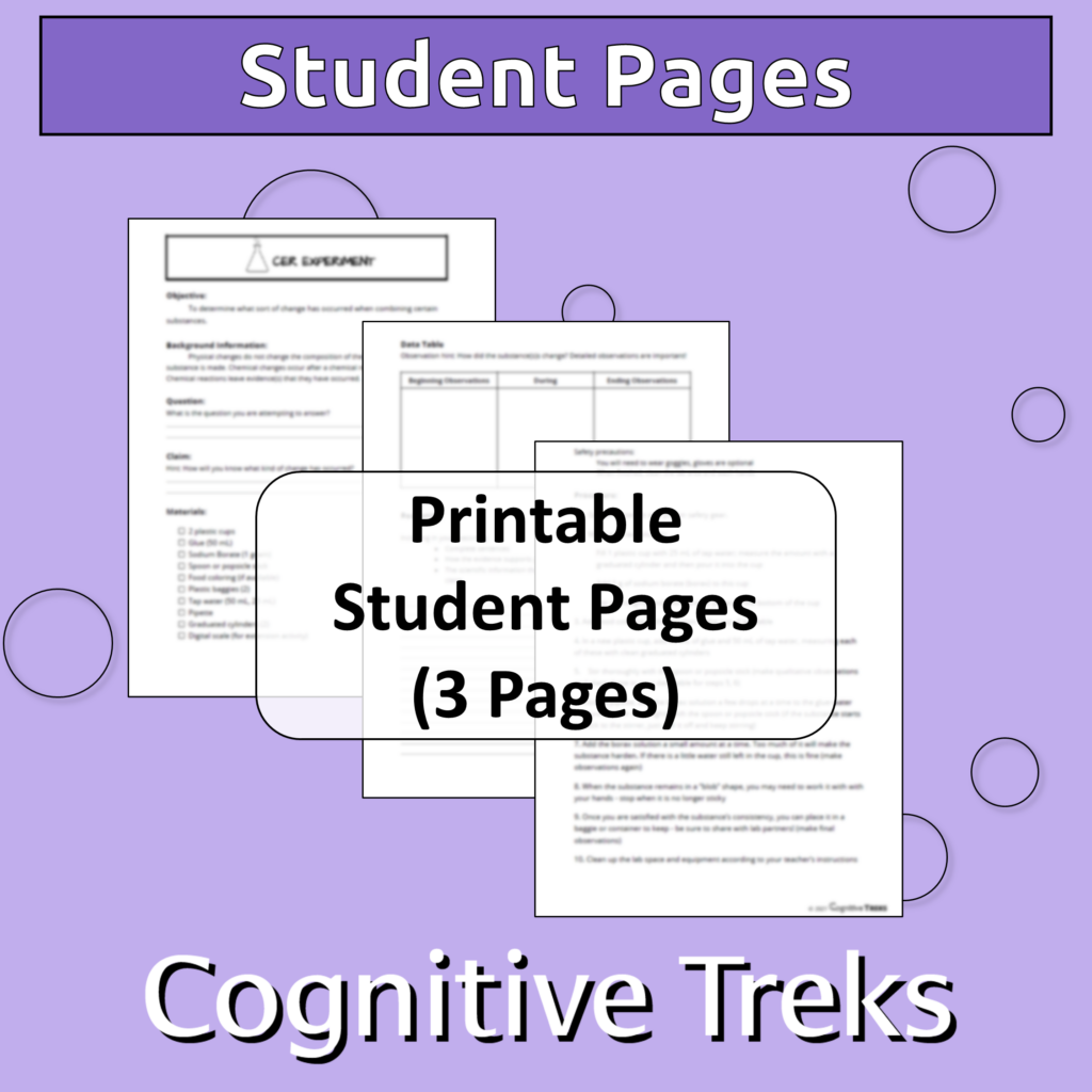 CER Slime Lab Chemistry Experiment - Physical & Chemical Changes | Made ...