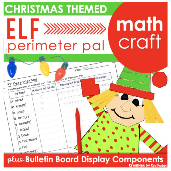 Christmas Math Craft Activity Perimeter Elf | Made By Teachers
