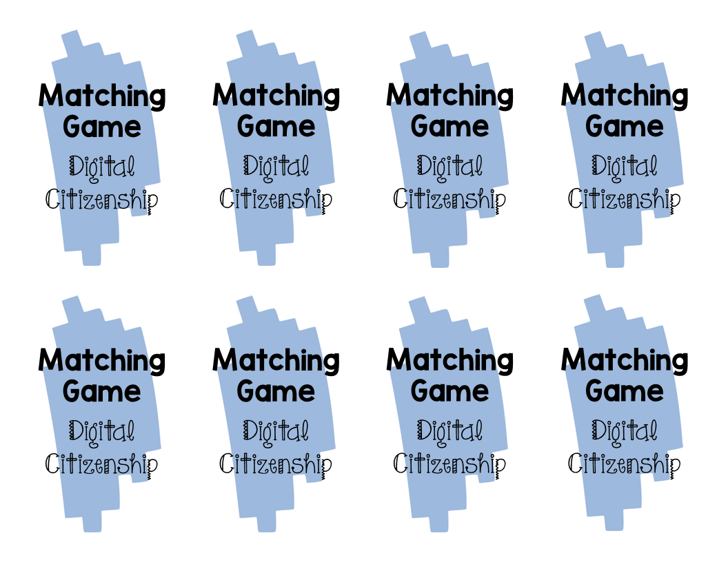Digital Citizenship Matching Card Game | Made By Teachers