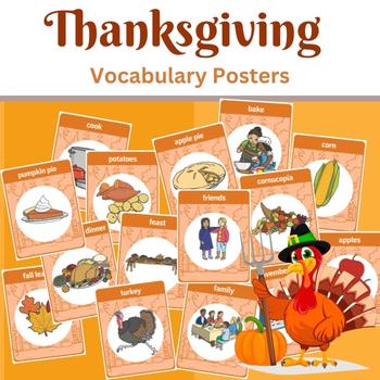 Thanksgiving Vocabulary Posters for Kids, Thanksgiving Activities ...