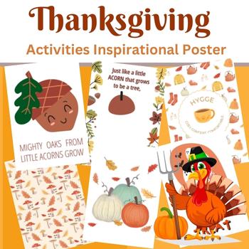 Thanksgiving, autumn, fall Activities Inspirational Poster | Made By ...