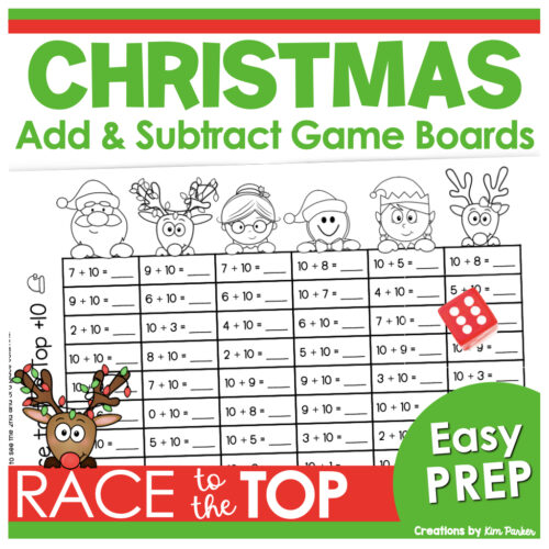 Christmas Math Games Addition and Subtraction Fact Fluency for 2nd ...