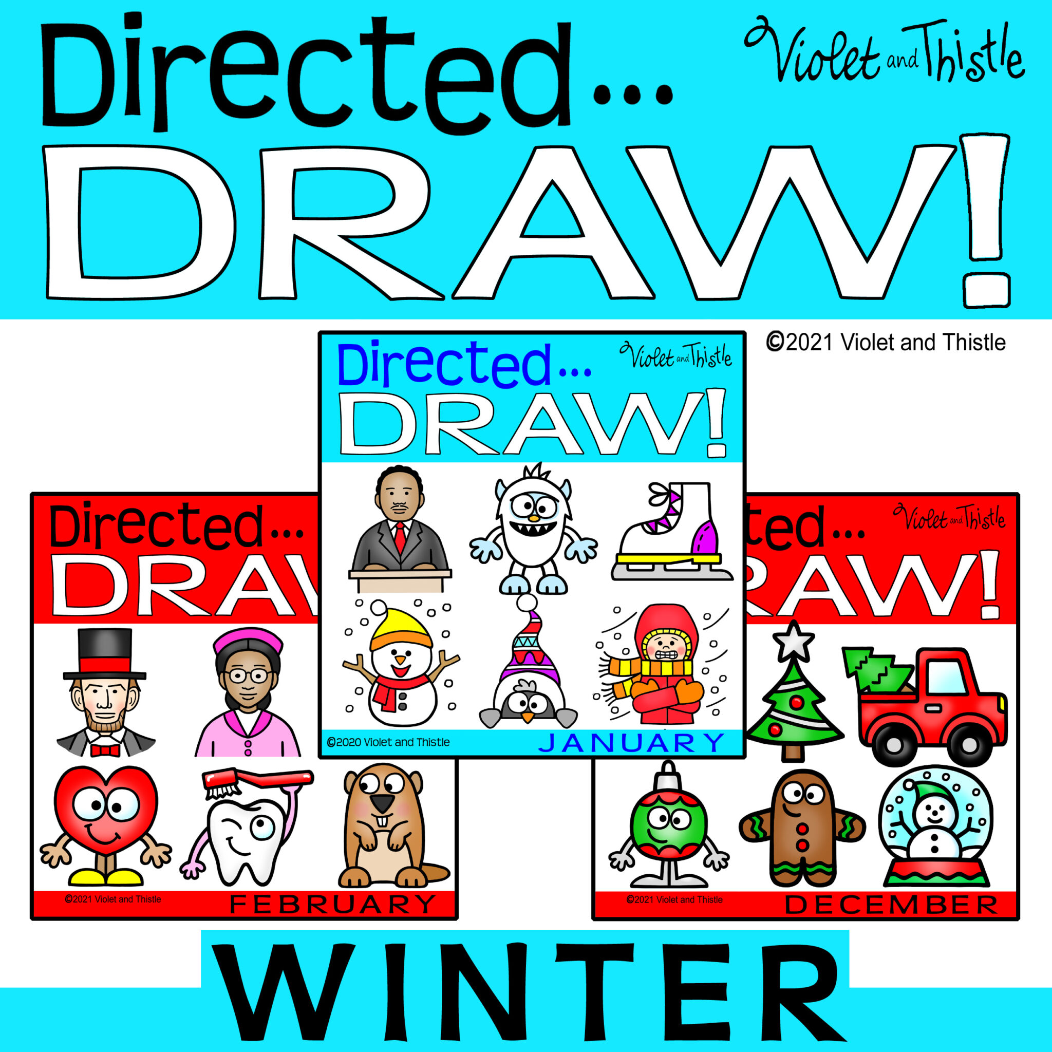 Directed Drawing Valentines Day February Presidents Groundhog Learn How ...