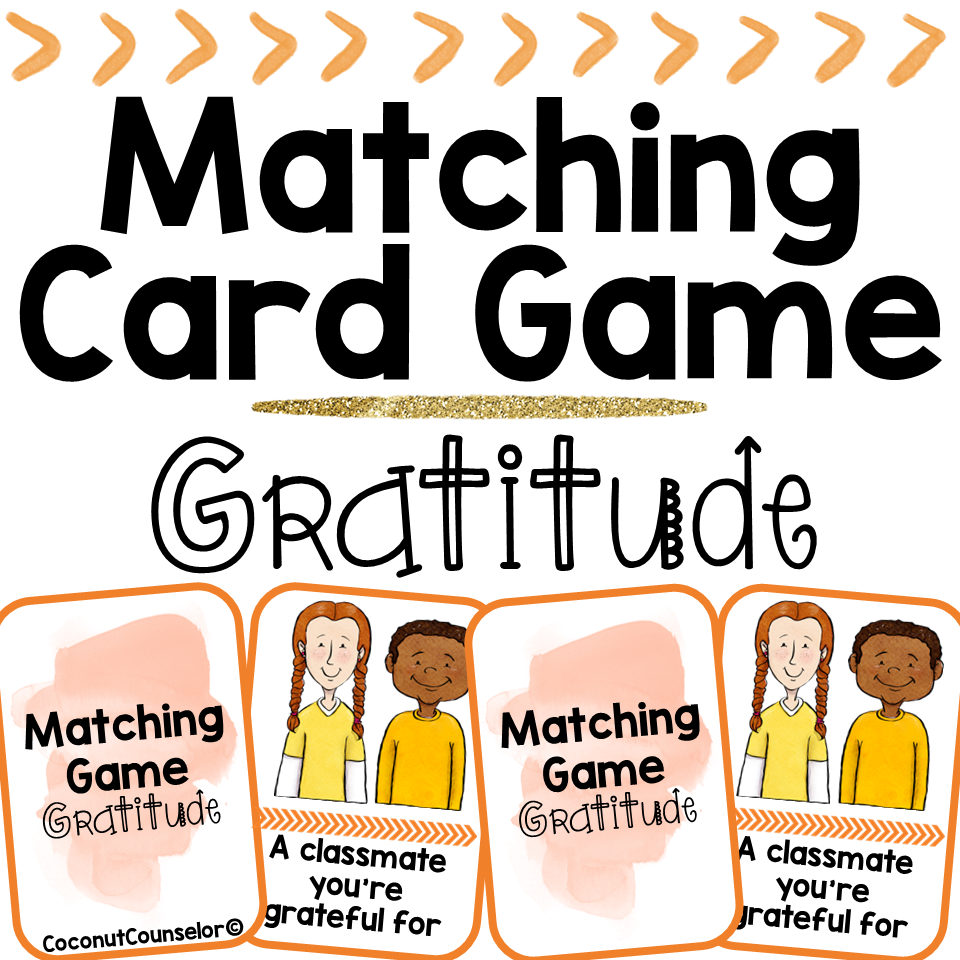 Gratitude Matching Card Game with Prompts | Made By Teachers
