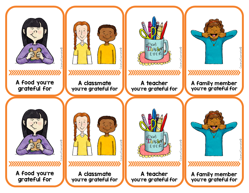 Gratitude Matching Card Game with Prompts | Made By Teachers