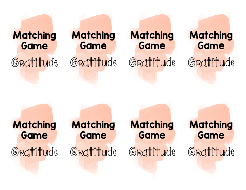 Gratitude Matching Card Game with Prompts - Made By Teachers