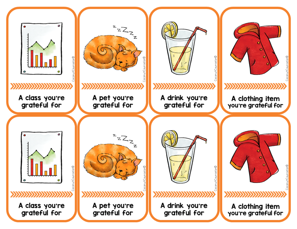 Gratitude Matching Card Game with Prompts | Made By Teachers