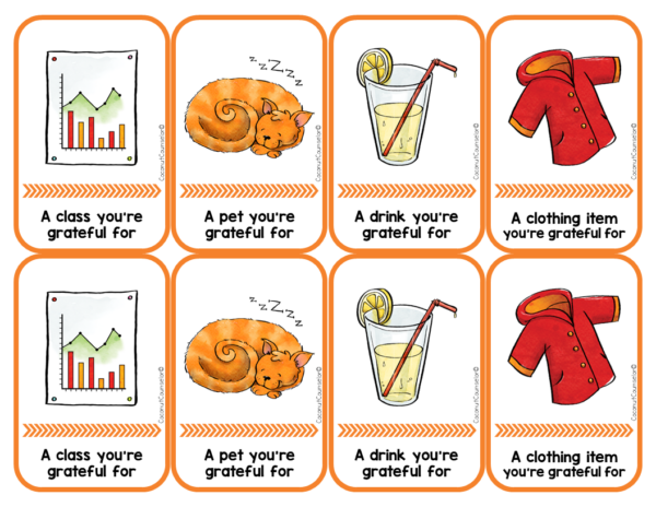 Gratitude Matching Card Game with Prompts - Made By Teachers