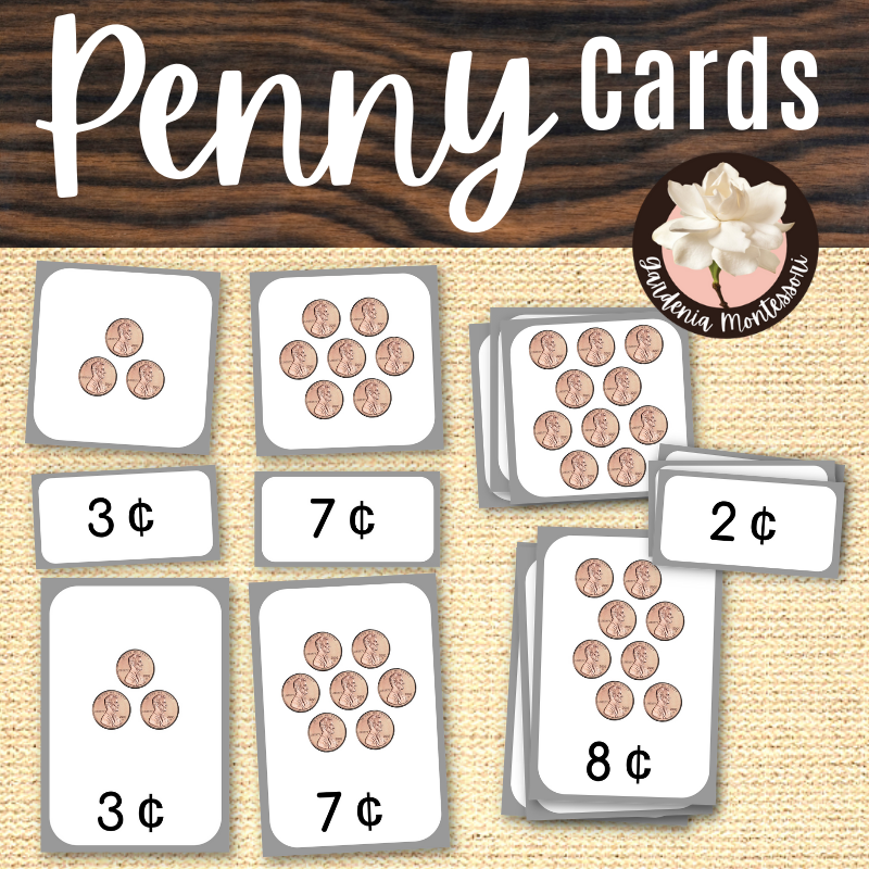 Count Pennies Cards - Montessori Money Count Like Coins Cards | Made By ...