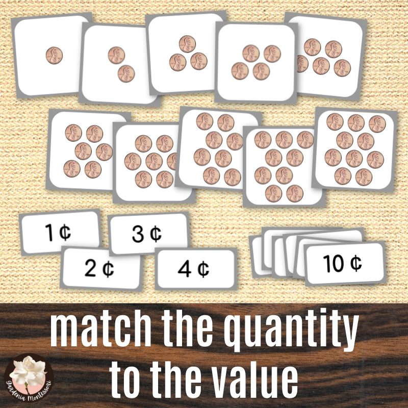 Count Pennies Cards - Montessori Money Count Like Coins Cards | Made By ...