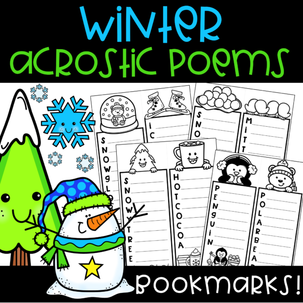Winter Acrostic Poem Bookmark Winter Creative Writing Winter Poetry Made By Teachers
