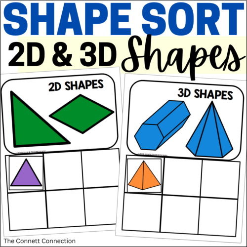 Shape Sorting for 2D and 3D Shapes - Made By Teachers