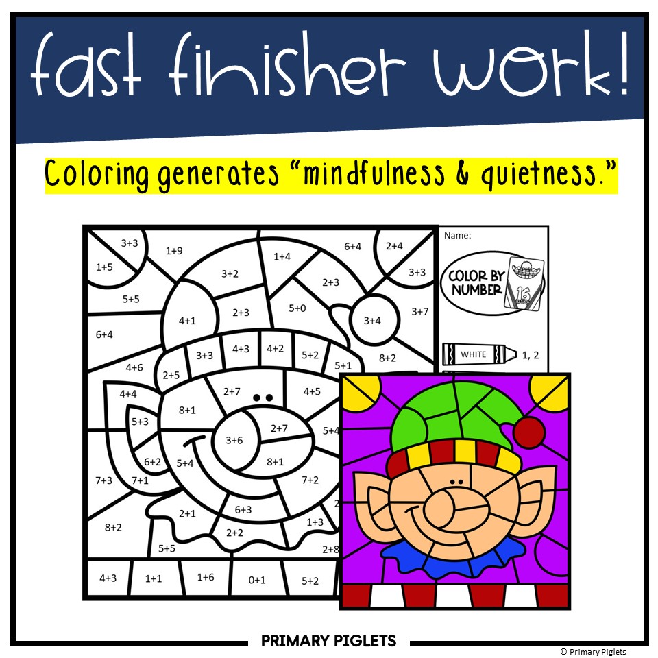 CHRISTMAS COLOR BY NUMBER CODE ADDITION TO 10 MATH COLORING PAGES ...