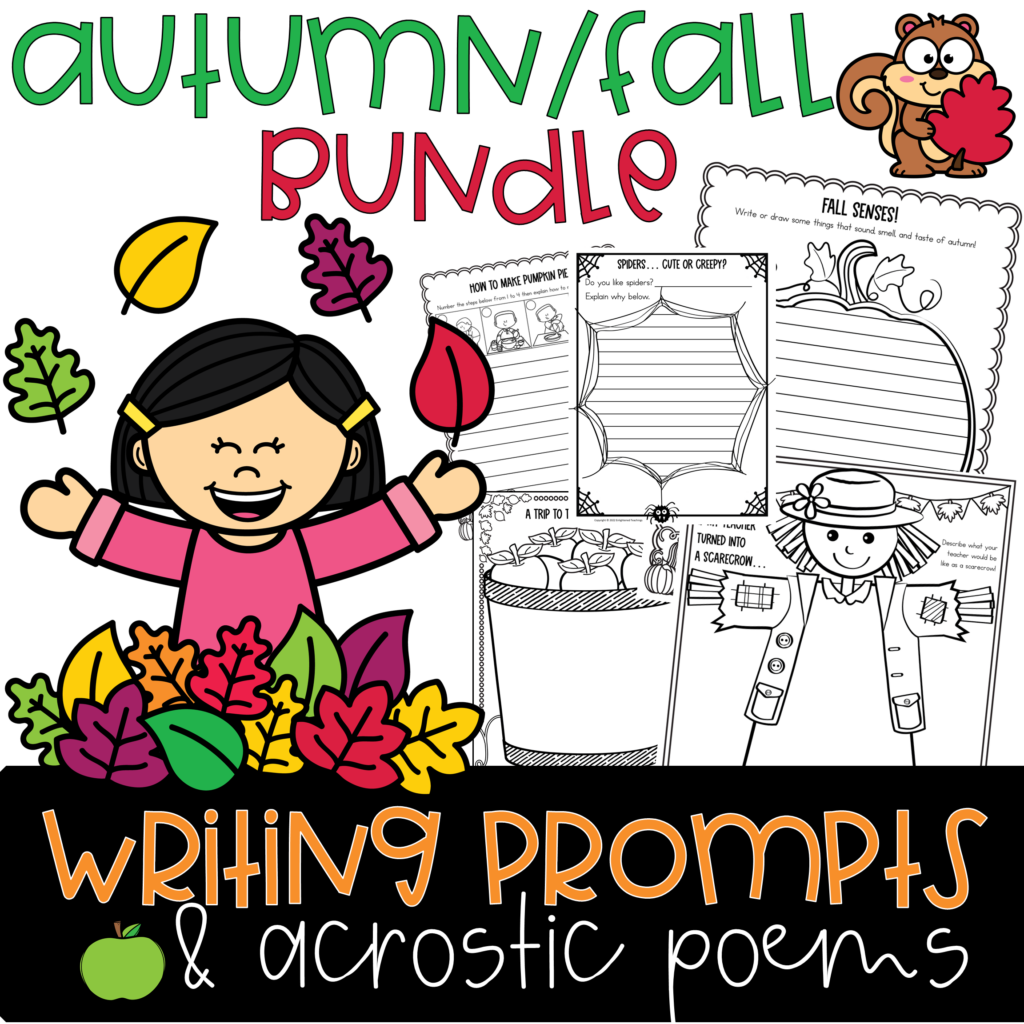Fall Creative Writing Prompts and Fall Acrostic Poems Bundle | Made By ...