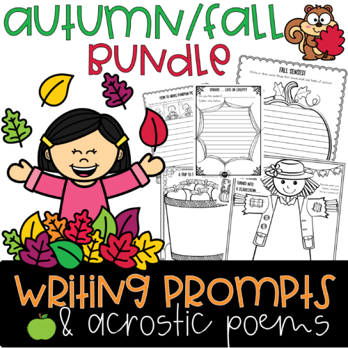 Fall Creative Writing Prompts and Fall Acrostic Poems Bundle | Made By ...