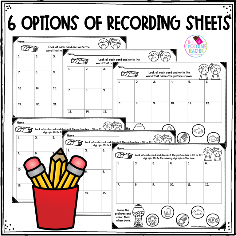 Digraphs - Phonics Centers - Write the Room - CH SH | Made By Teachers