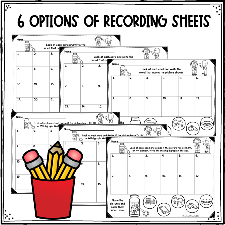 Digraphs - Phonics Centers - Write the Room - TH WH PH | Made By Teachers