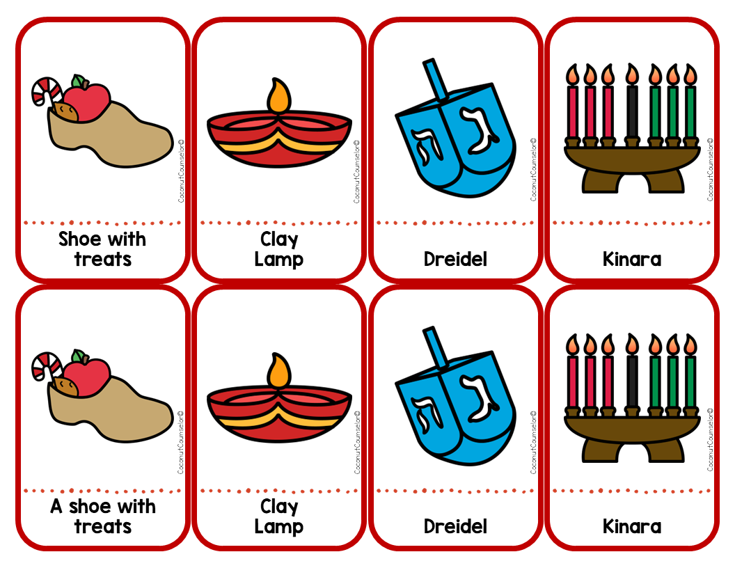 Inclusive Holiday Spirit Matching Card Game | Made By Teachers