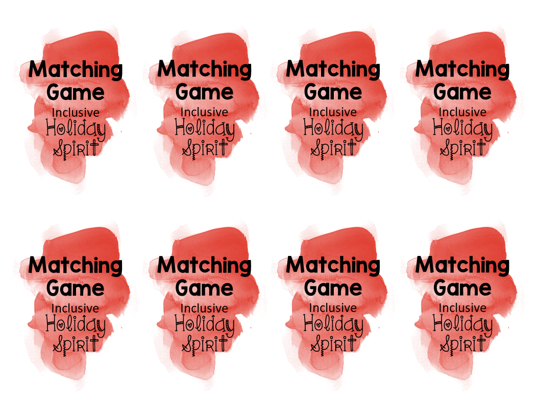Inclusive Holiday Spirit Matching Card Game | Made By Teachers