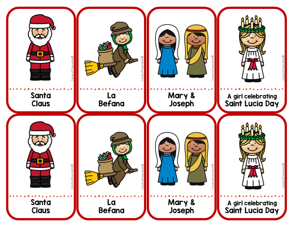 Inclusive Holiday Spirit Matching Card Game | Made By Teachers