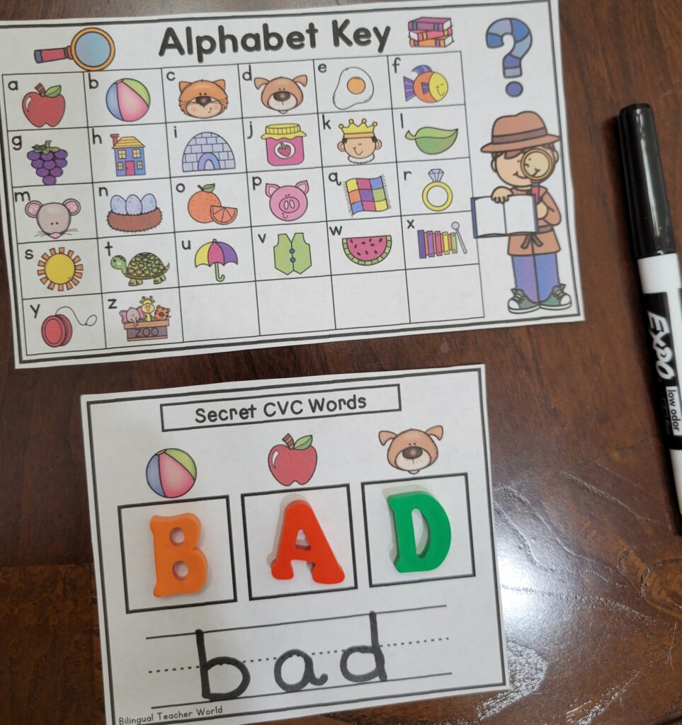Secret CVC Words Task Cards - Made By Teachers