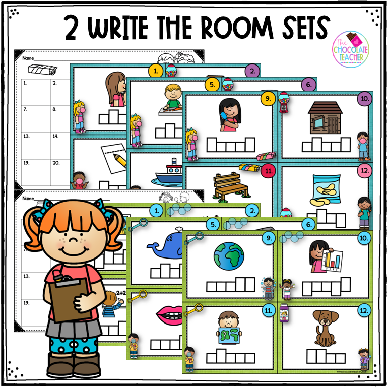 Digraph Worksheets - First Grade Phonics - Write the Room - BUNDLE ...